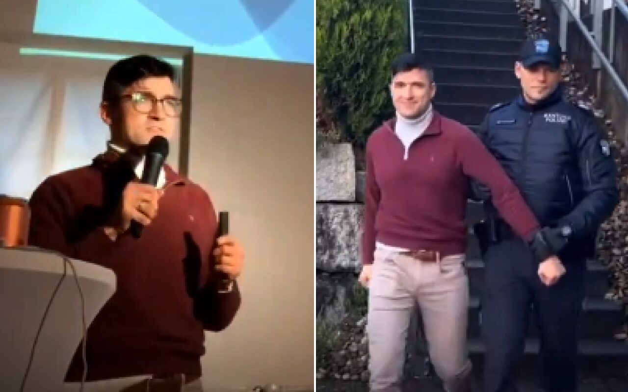 Martin Sellner arrested during remigration speech