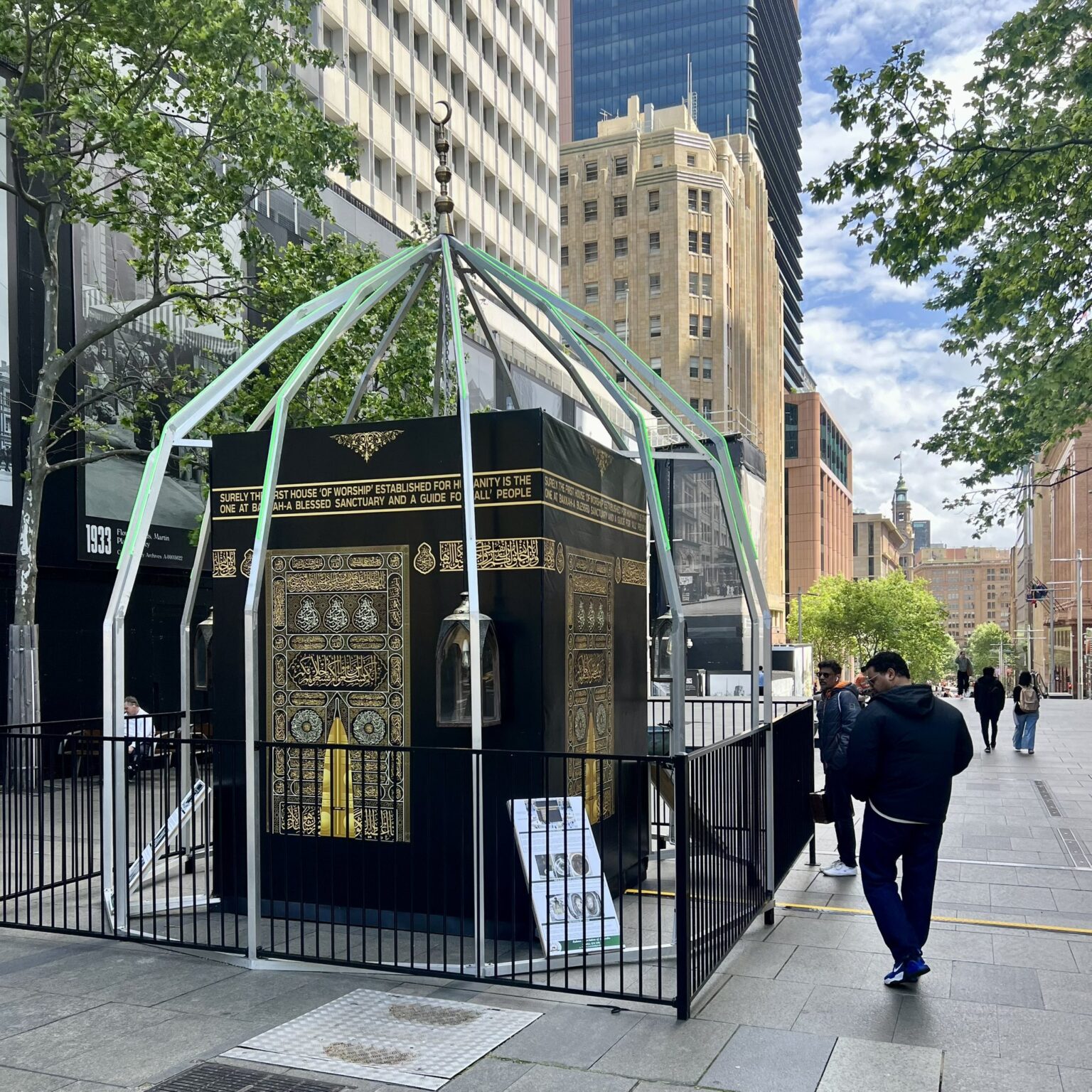 Fury over Muslim cube erected in Sydney's Martin Place