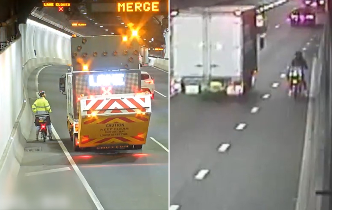 Immigrant delivery riders cause tunnel chaos in Australia