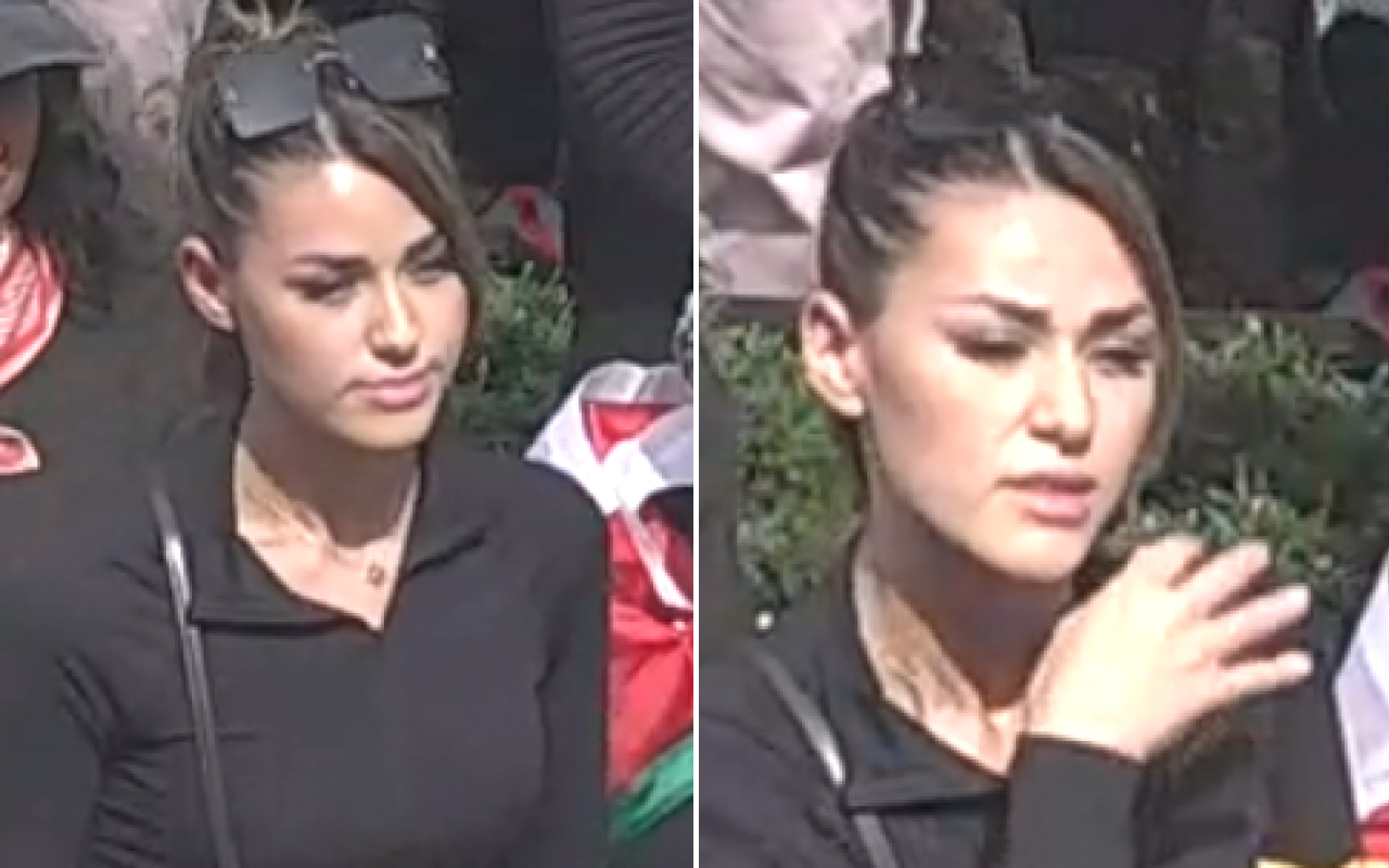 Woman charged with displaying Hezbollah flag at a protest
