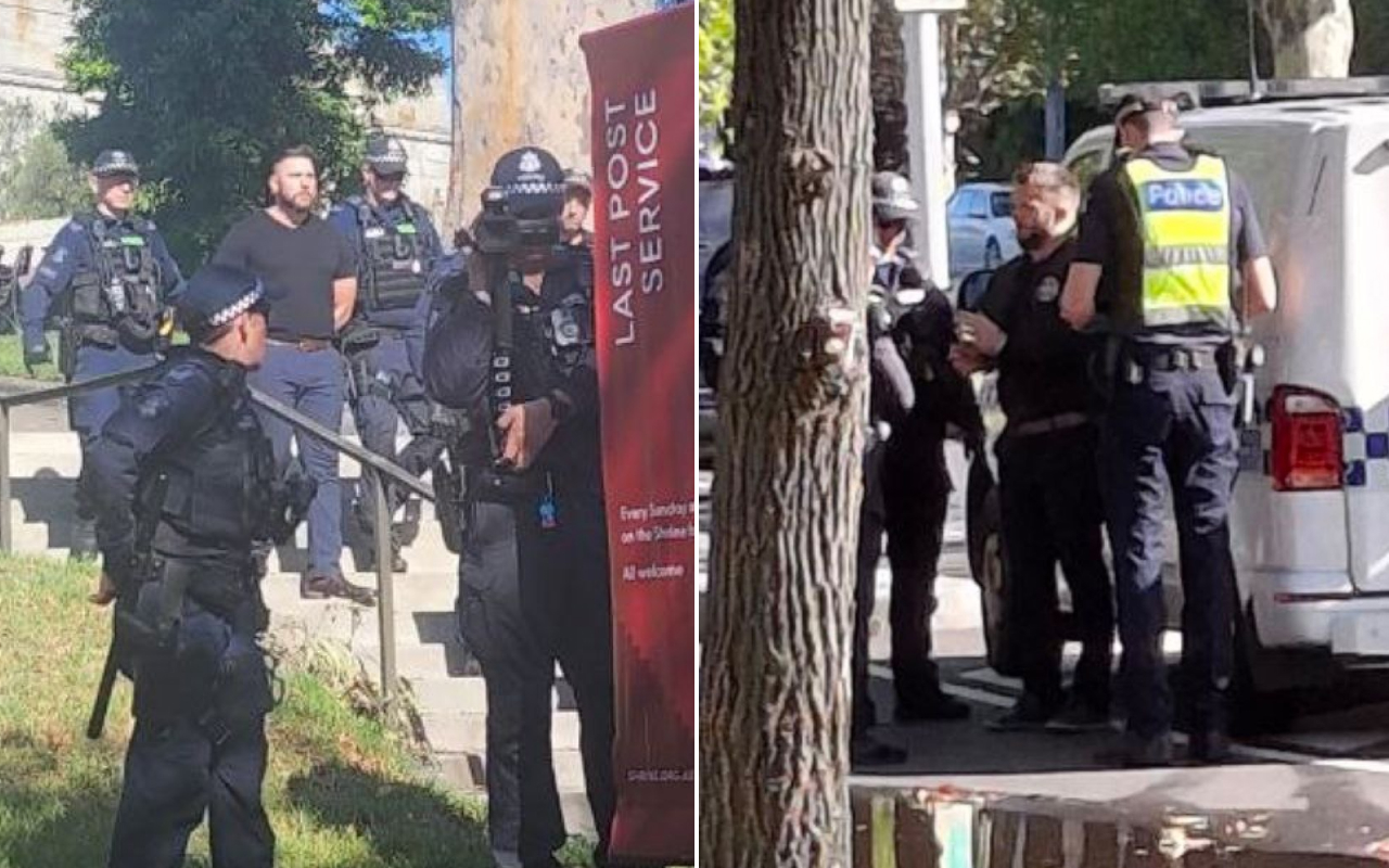 Nationalists arrested at Shrine of Remembrance