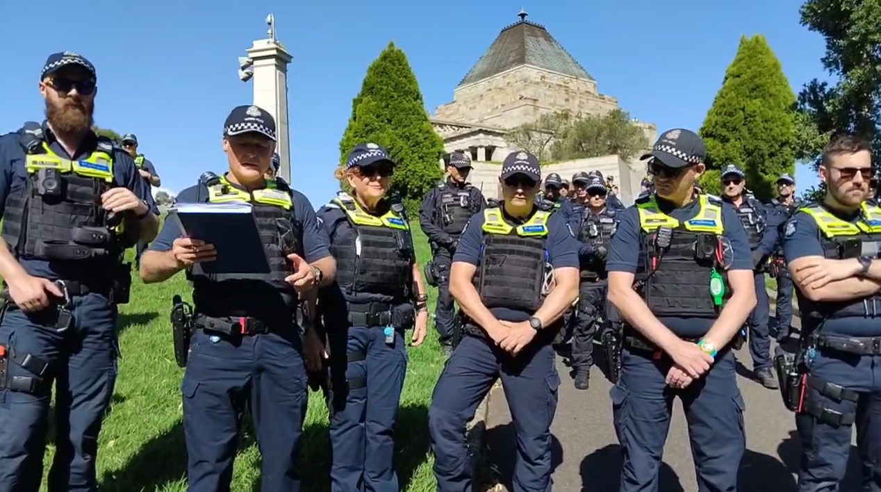 Nationalists arrested at Shrine of Remembrance