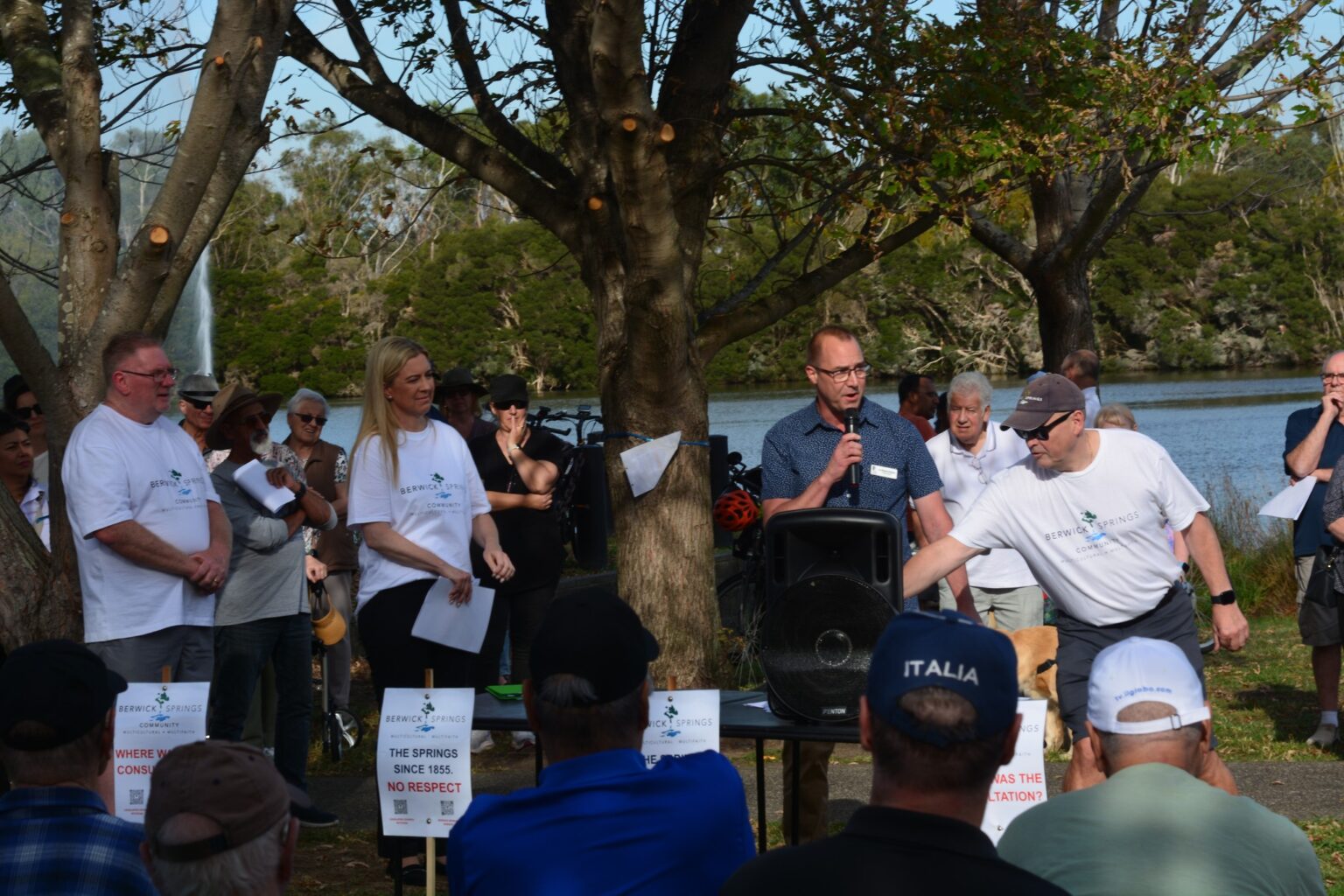 Hundreds protest lake renaming after Sikhism founder