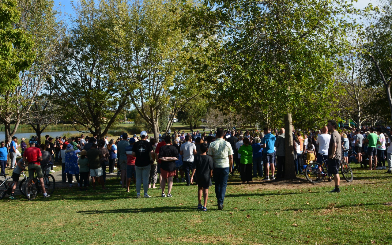 Hundreds protest lake renaming after Sikhism founder