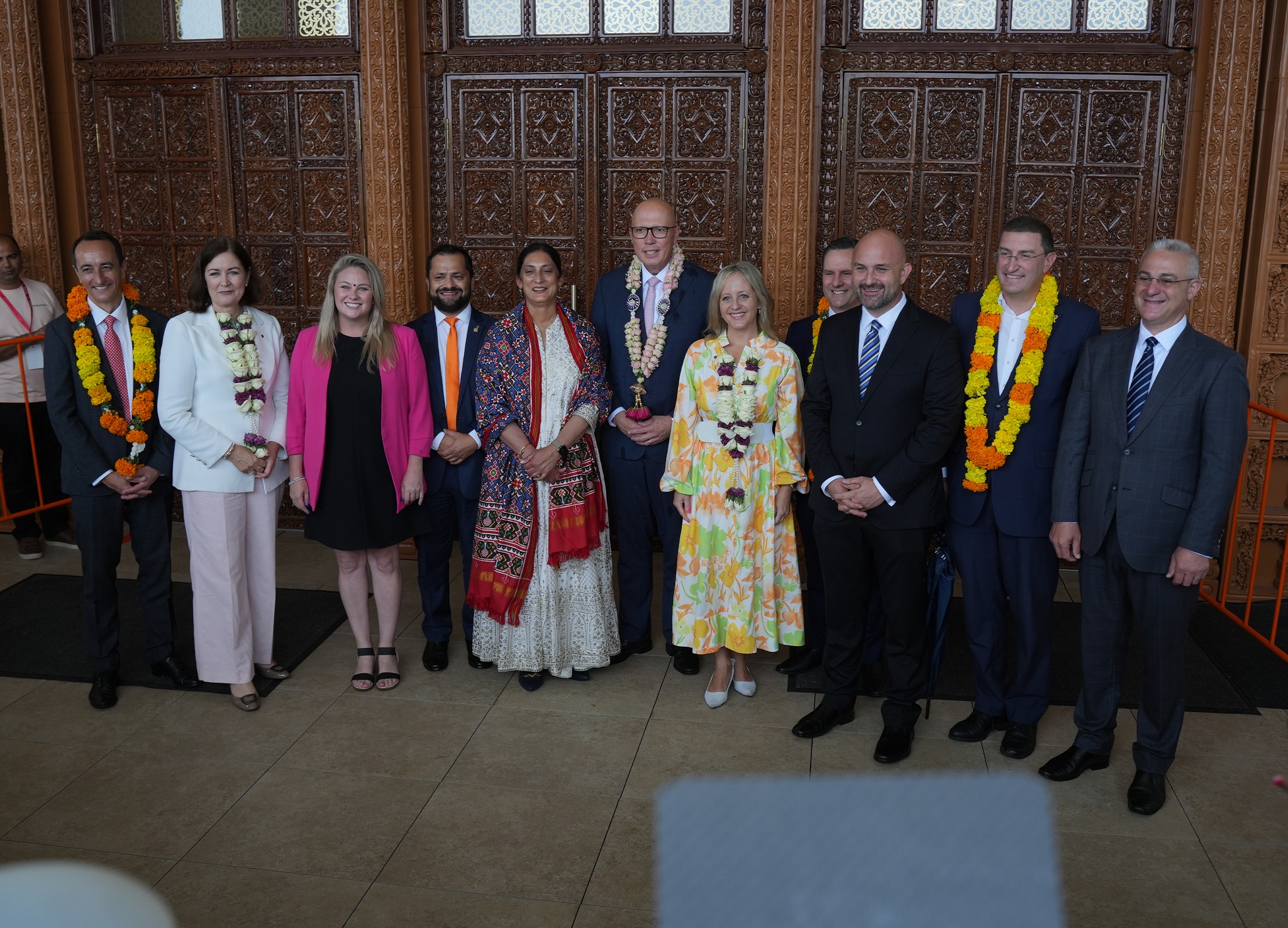 Dutton mocked for 'humiliation fetish' Indian temple visit