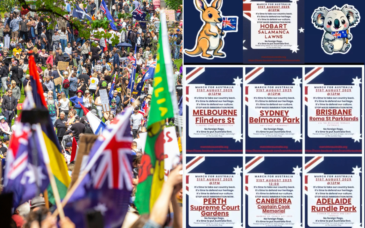 The right unites for March for Australia rallies