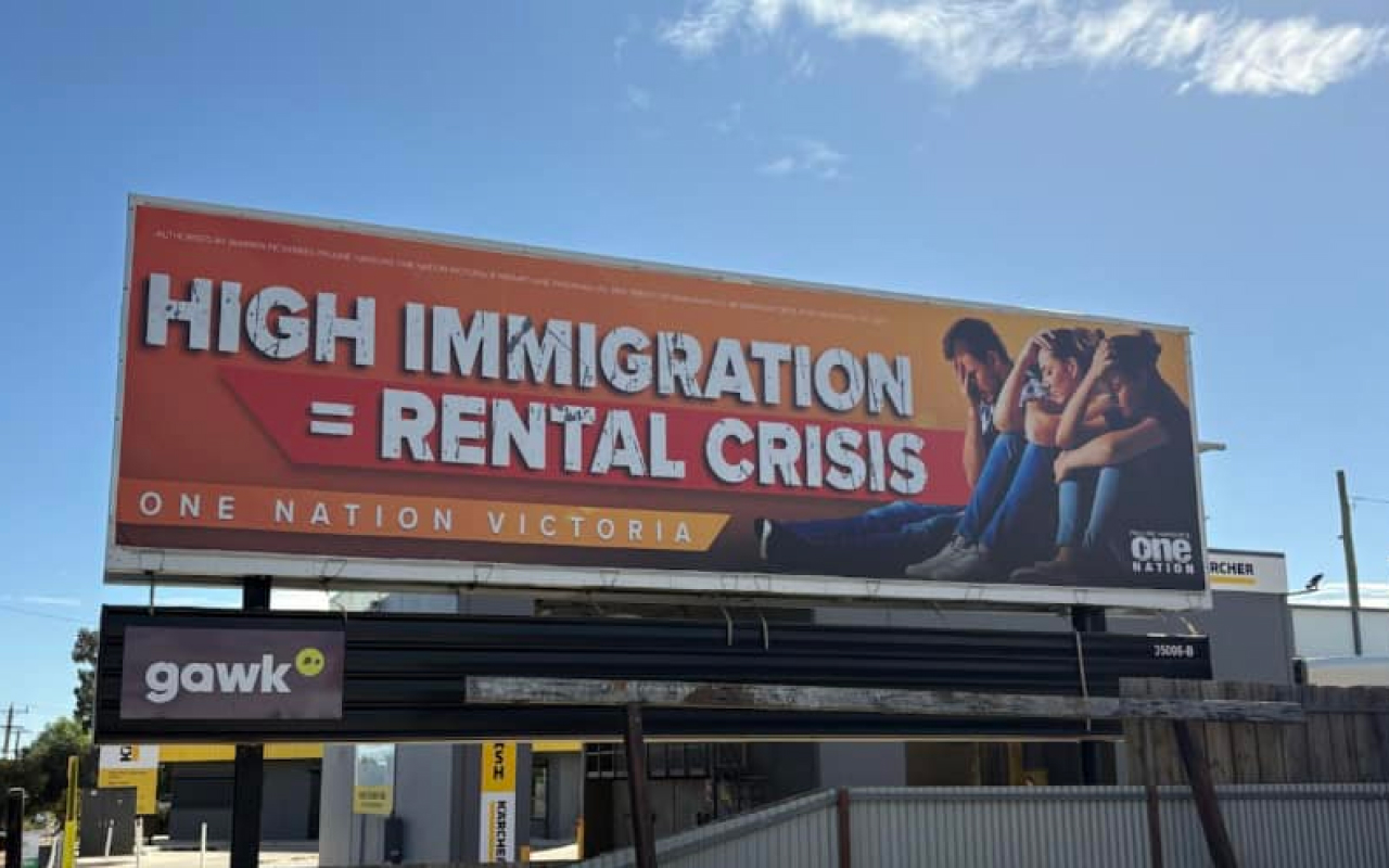 One Nation MP disavows party's anti-immigration billboards