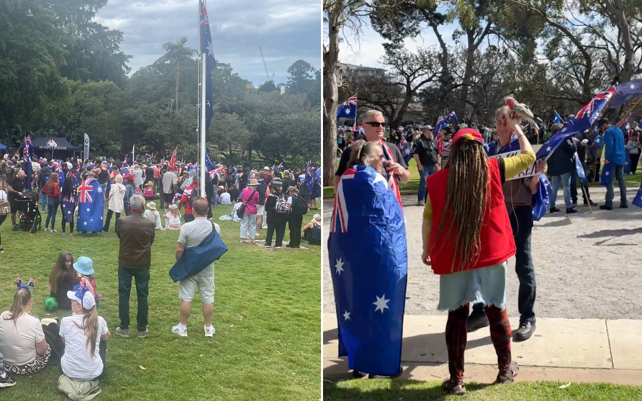 Disgusted patriots walk out of 'Australia Unites' rallies