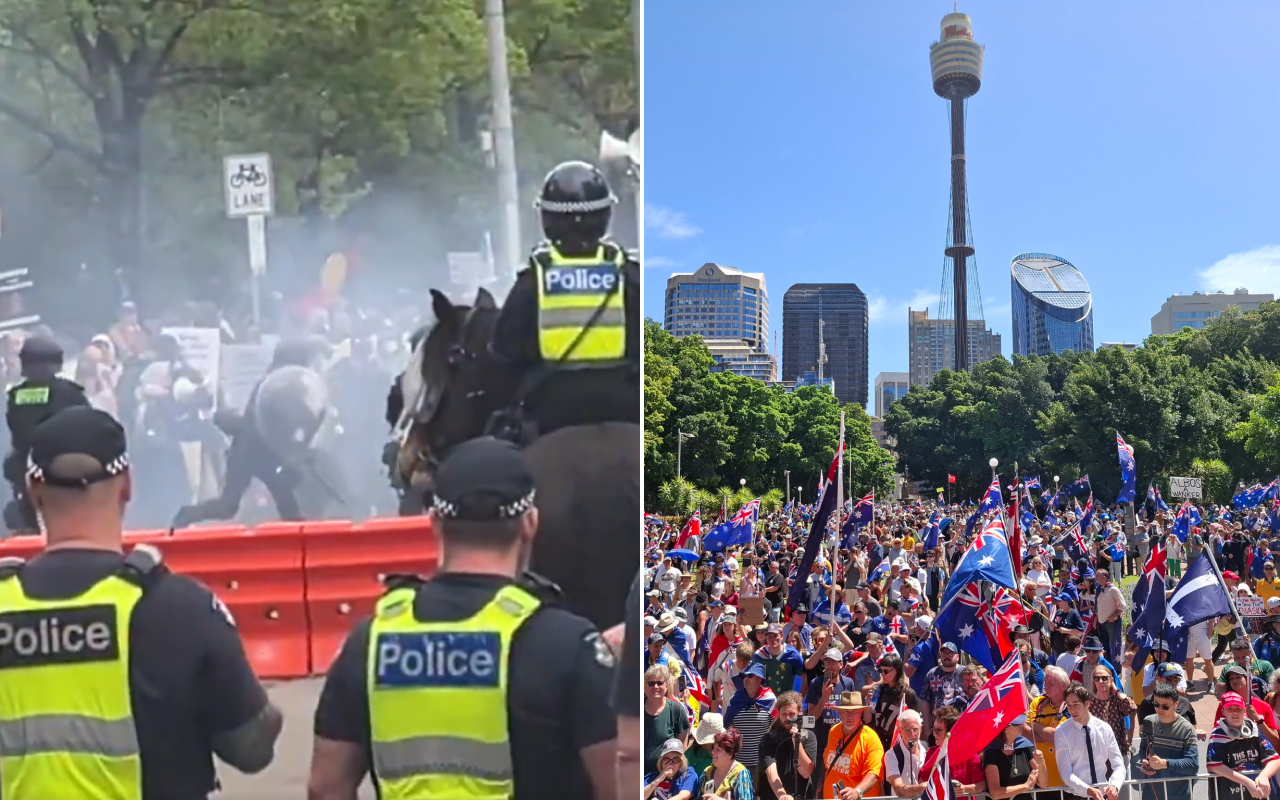 March for Australia rallies peaceful except leftist violence