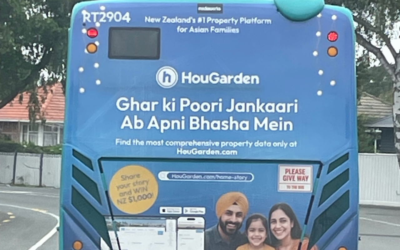 Fury at Hindi ad for foreign home buyers on New Zealand bus
