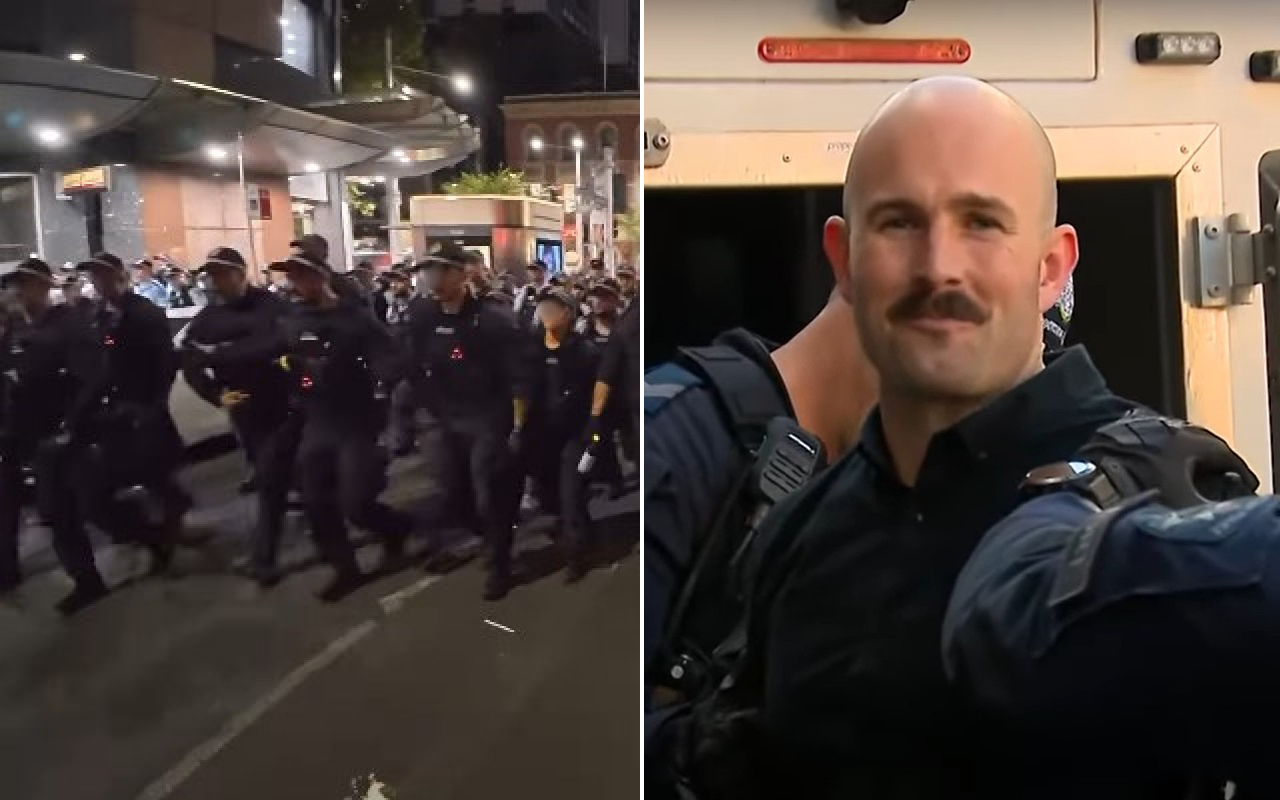 Wild theory cops growing moustaches to show neo-Nazi support