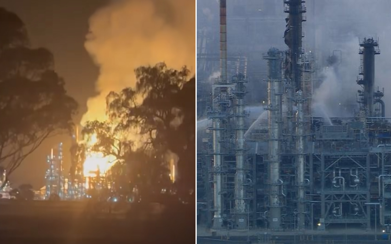 Major fire at one of Australia's two oil refineries
