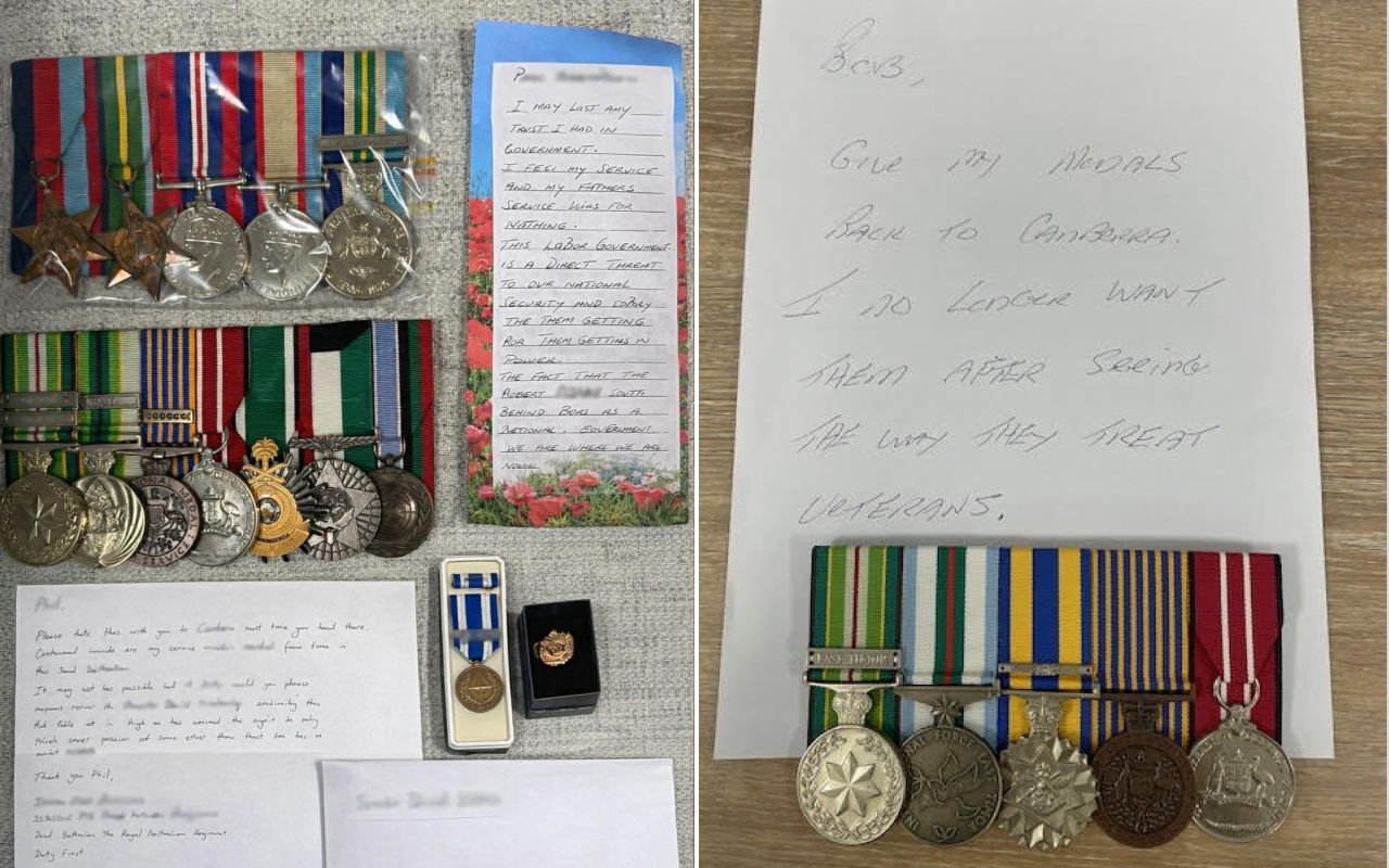 Upset veterans hand in medals over Ben Roberts-Smith arrest